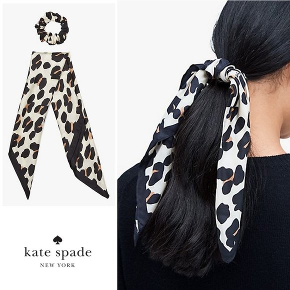 kate spade | Accessories | New Kate Spade Leopard Print Scarf Scrunchie ...